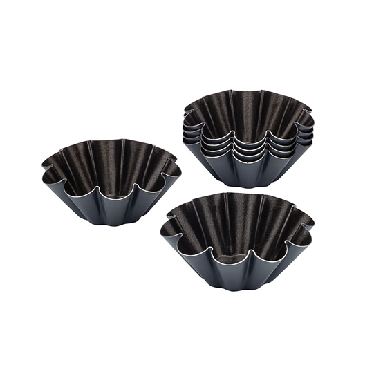 Matfer Bourgeat Exopan Brioche Mould - 75mm, Non-Stick, Pack of 12 ...