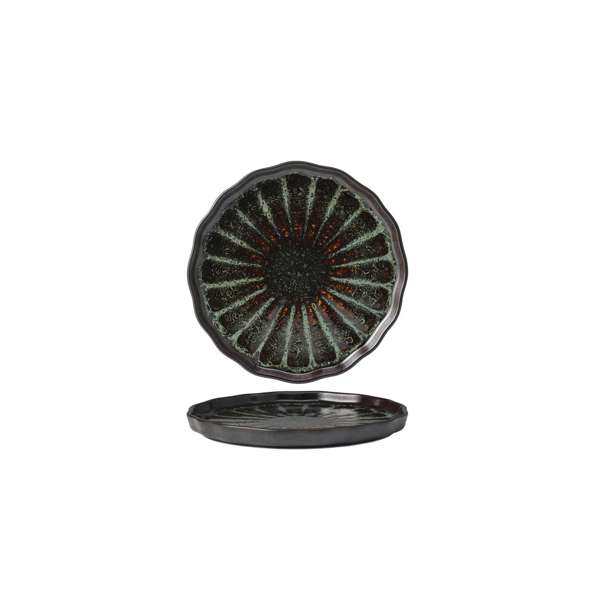 Tablekraft Fusion Round Flat Plate - 202x21mm, Patina, Box of 6 – Kitchenly