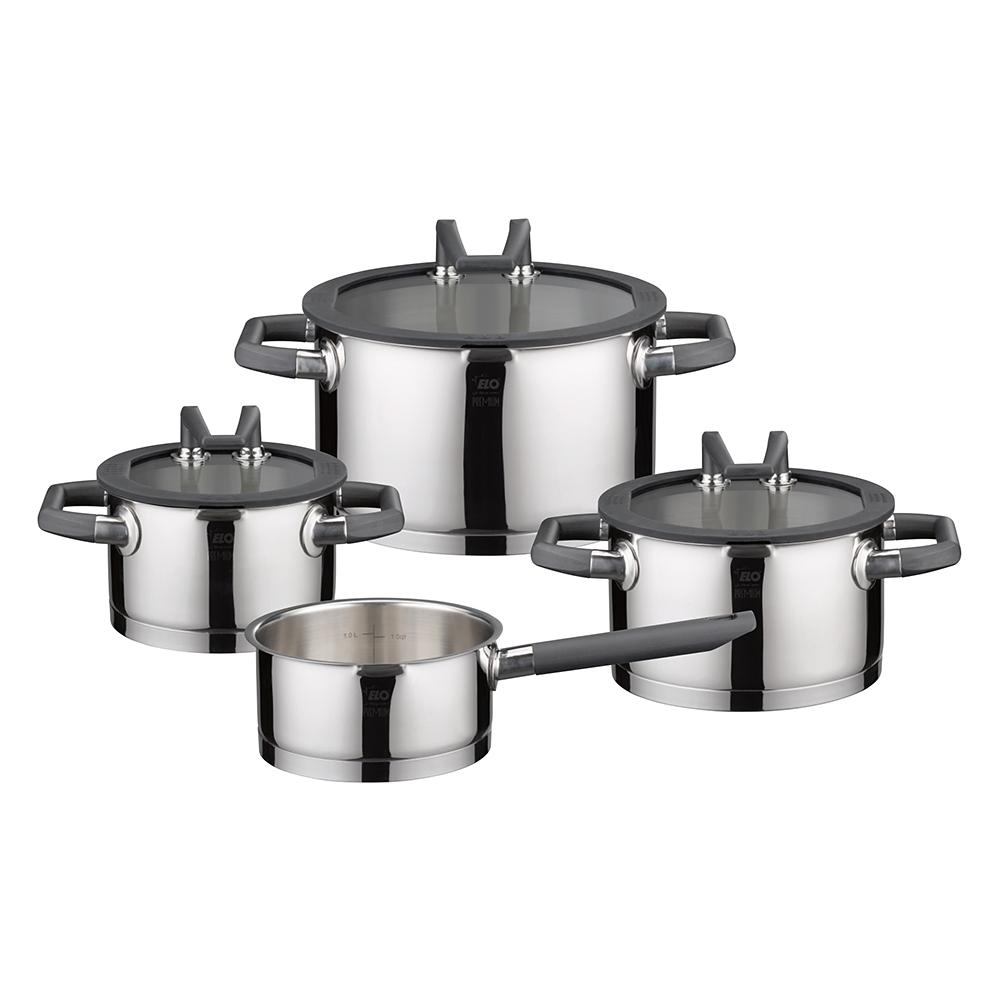 Elo "Black Pearl" Pot 4pcs Set - 160mm, 200mm, 240mm, 160mm. – Kitchenly