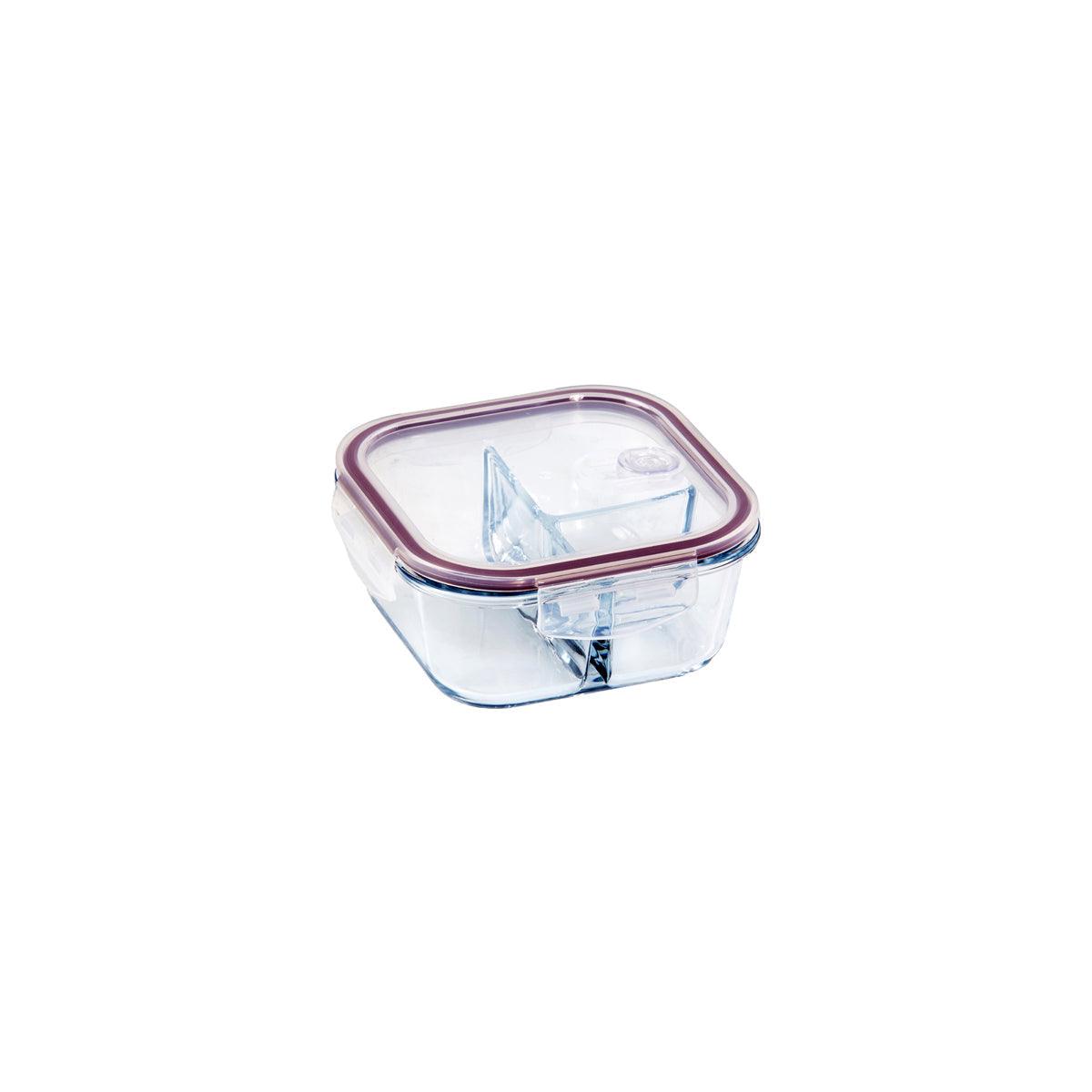 Eterna Glass Containers 3 Divider Square 800ml – Kitchenly